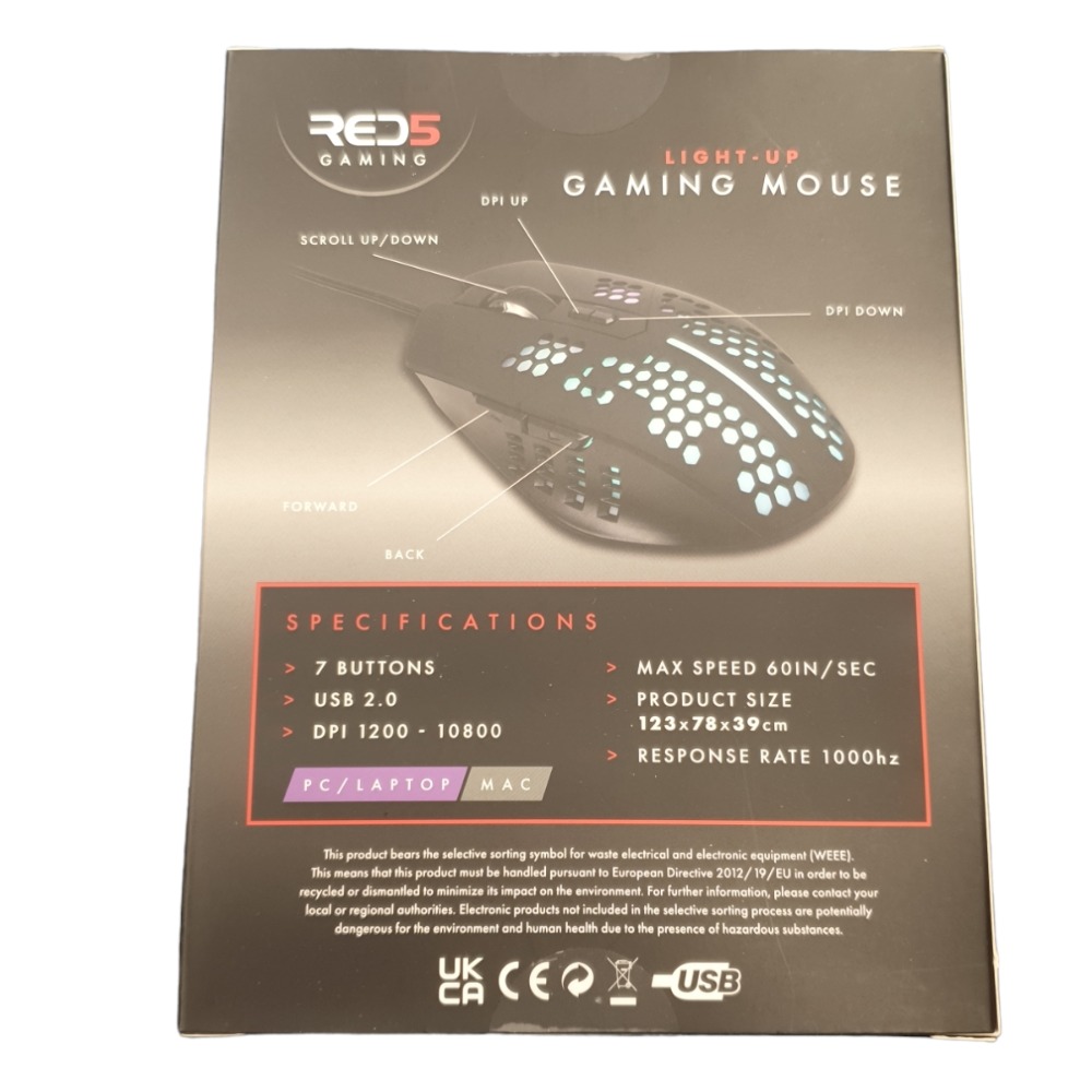 Red5 Orbit Light-up Gaming Mouse - Own4Less